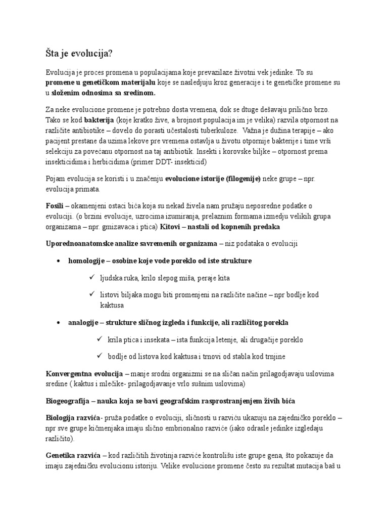 EVOLUCIJA | PDF