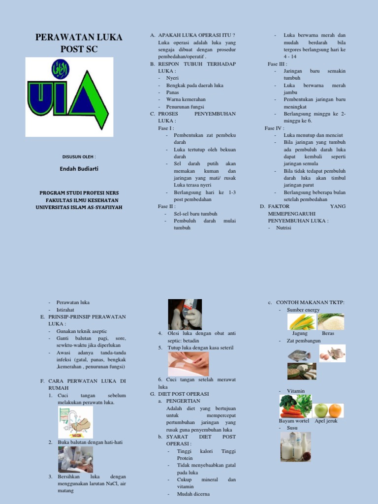 Leaflet Perawatan Luka Post SC | PDF