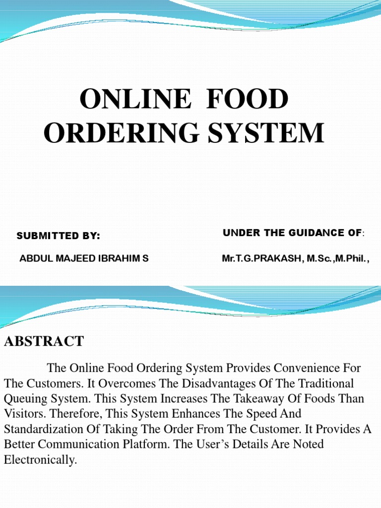 Online Food Ordering System Overview | PDF | User (Computing) | World ...