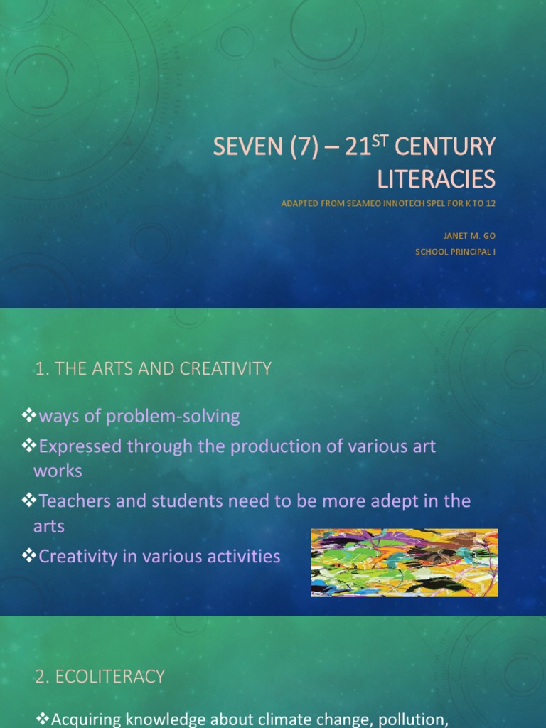 Seven 21st Century Literacies: Developing Critical Skills for Teachers ...