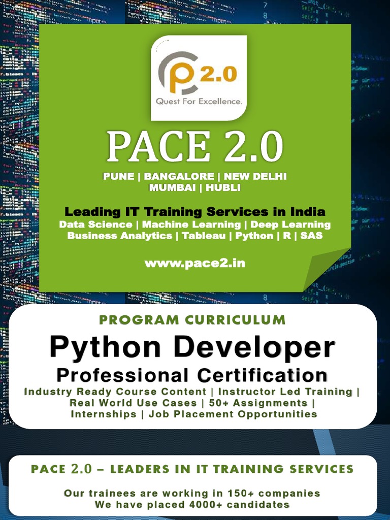 PACE 2.0 Syllabus Python Developer Program | Download Free PDF | Python (Programming Language ...