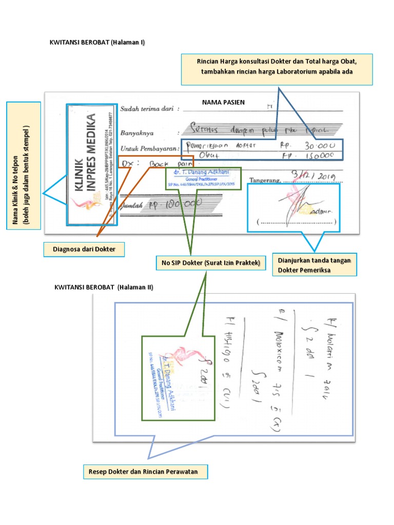 Contoh Pengisian Kwitansi PDF | PDF