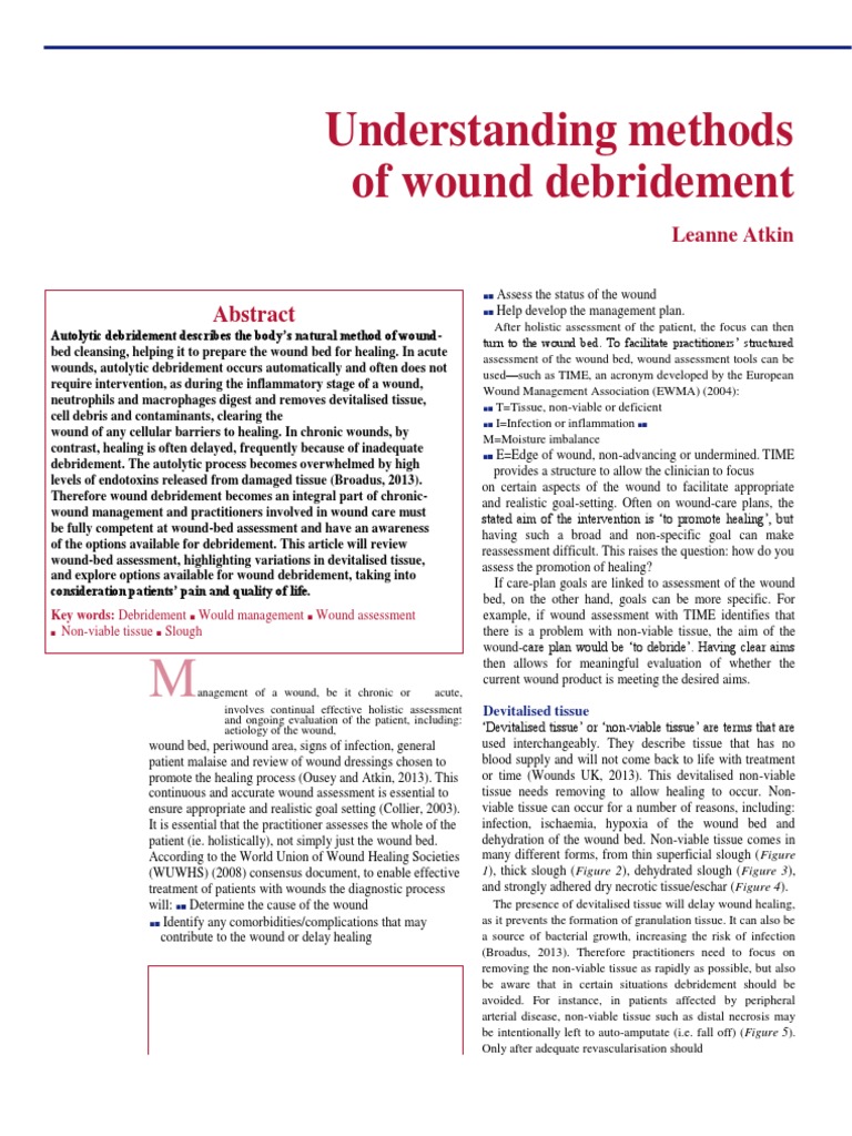 Debridement PDF | PDF | Wound | Healing