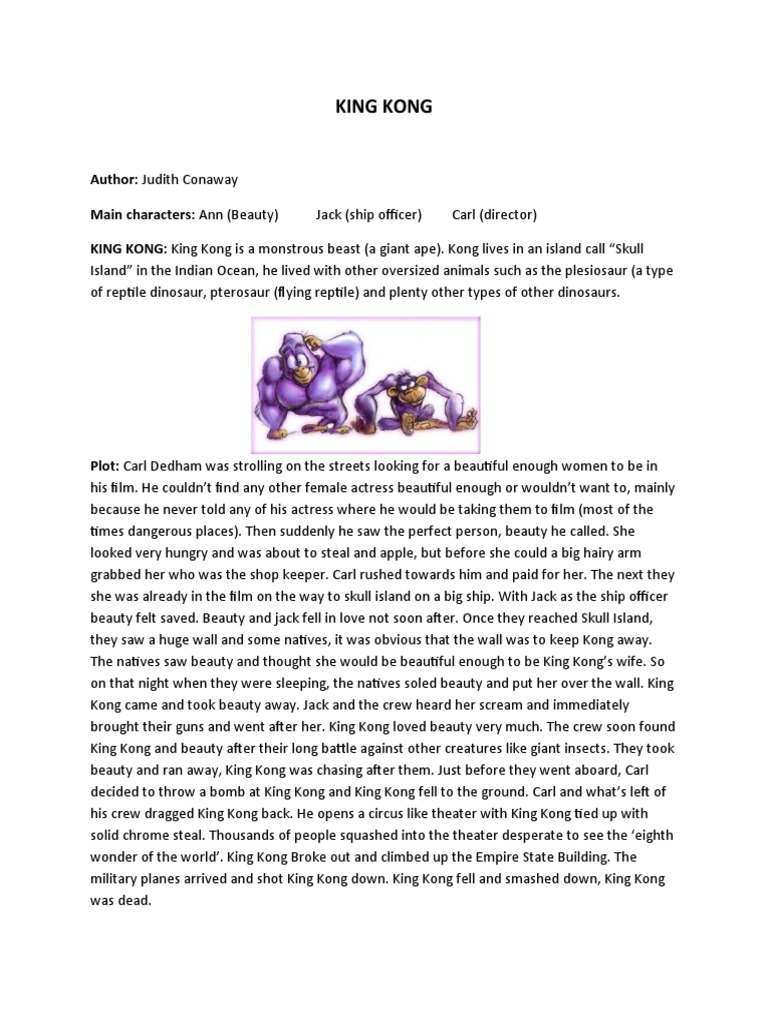 Book Report King Kong | PDF