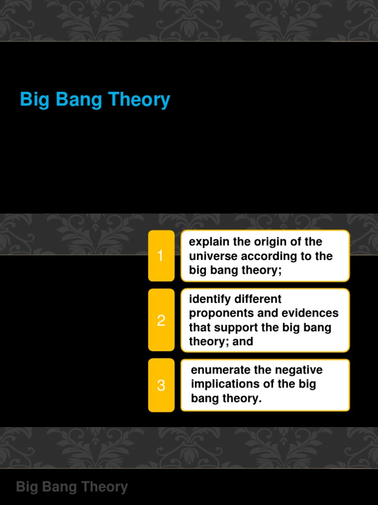 Earth and Life Science SHS 1.1 Big Bang Theory | PDF | Big Bang | Universe
