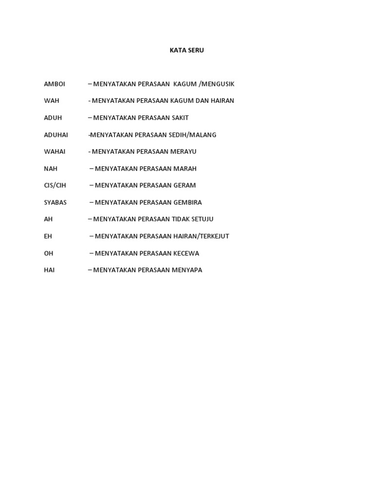 Kata Seru | PDF