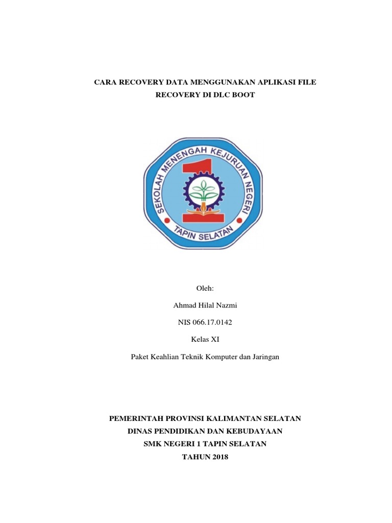 CARA RECOVERY DATA MENGGUNAKAN APLIKASI FILE RECOVERY DI DLC BOOT ...