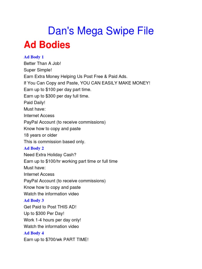 Ad Body | PDF | Internet | Business
