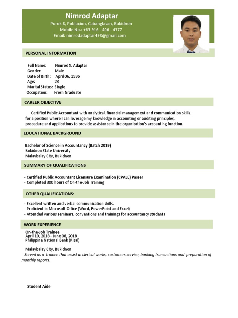 Accountant RESUME | PDF | Accounting | Business