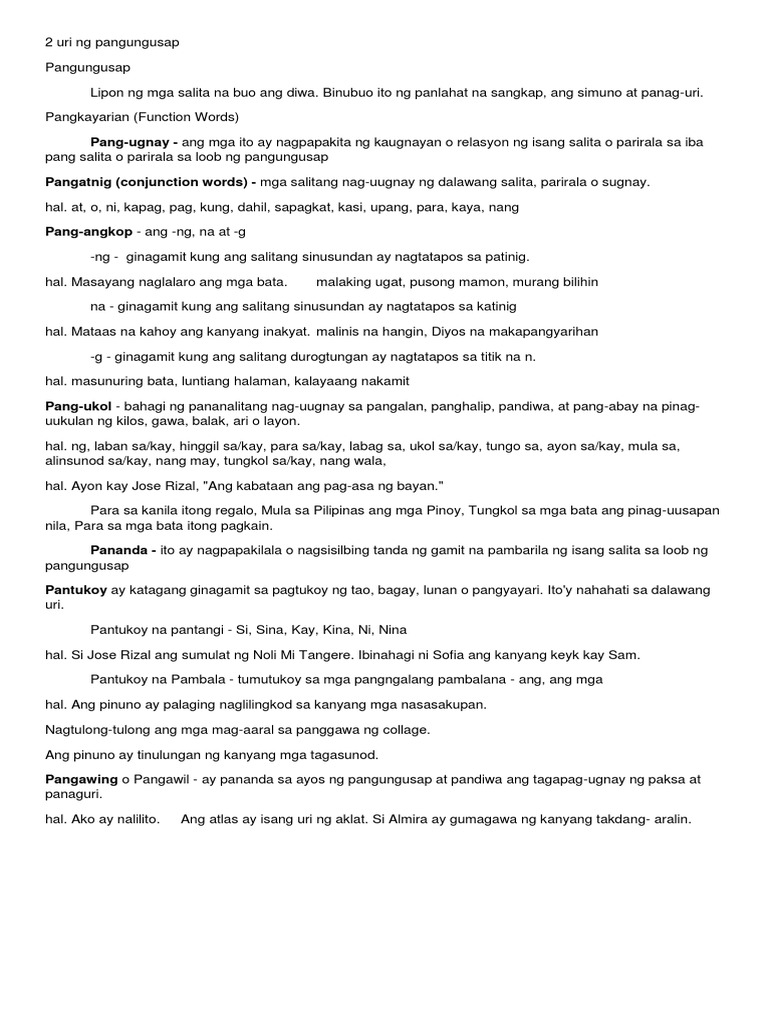 Pangungusap | PDF
