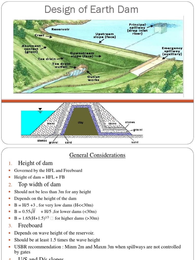 Design of Earth Dam | PDF | Soil Mechanics | Dam