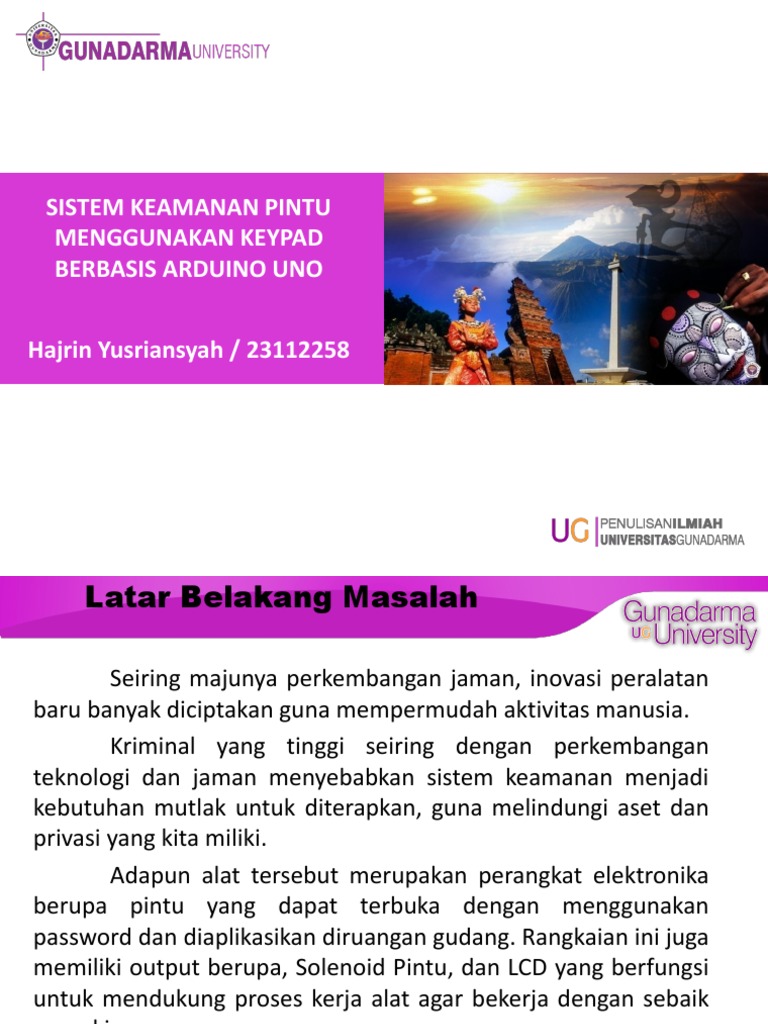 Sistem Keamanan Pintu Berbasis Arduino Uno | PDF