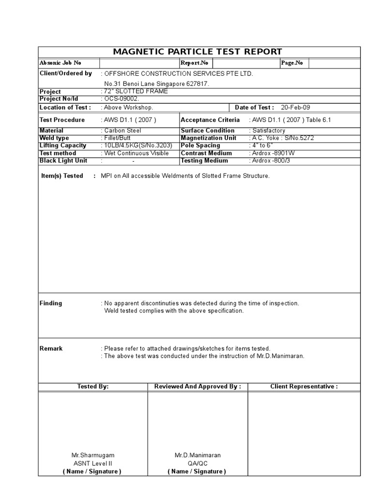 Mpi Report Format | PDF | Business Process | Chemistry