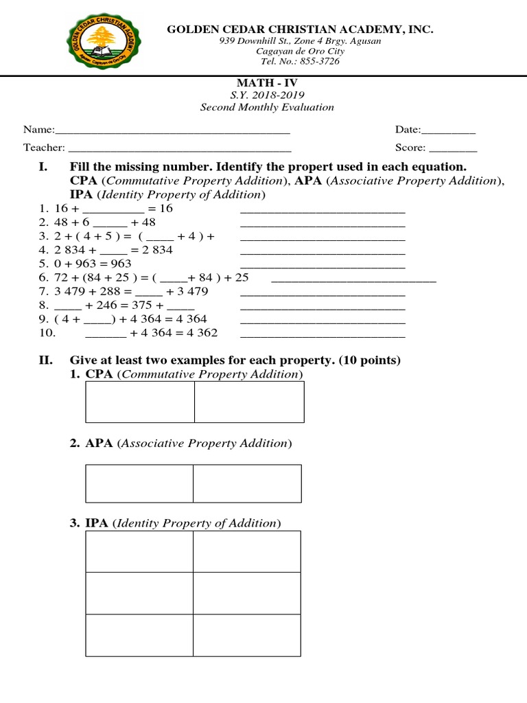 Math 4 | PDF | Algebra | Teaching Mathematics