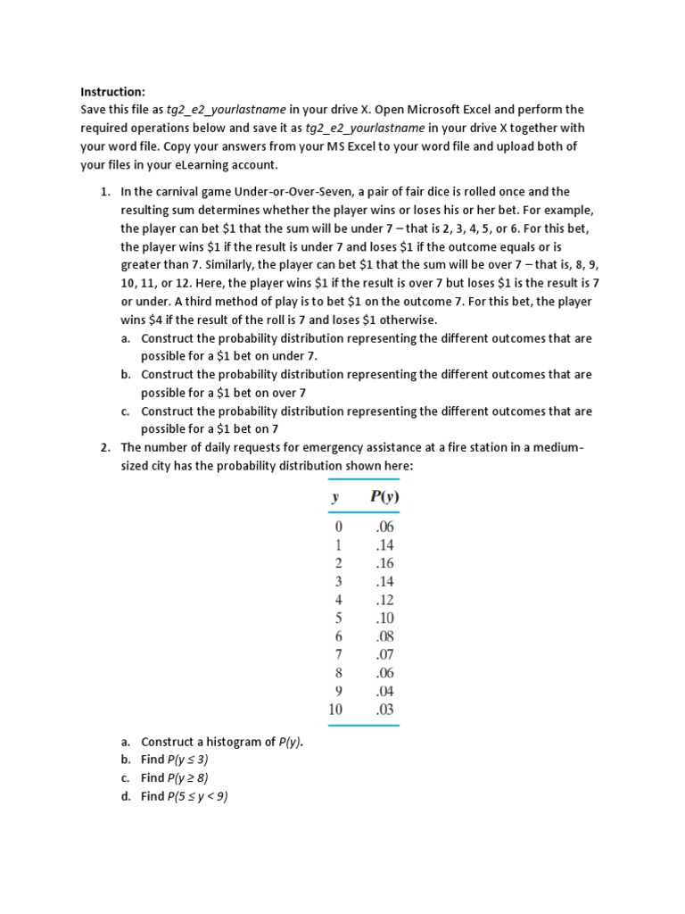 tg2 E2 Probability B | PDF | Probability Distribution | Probability