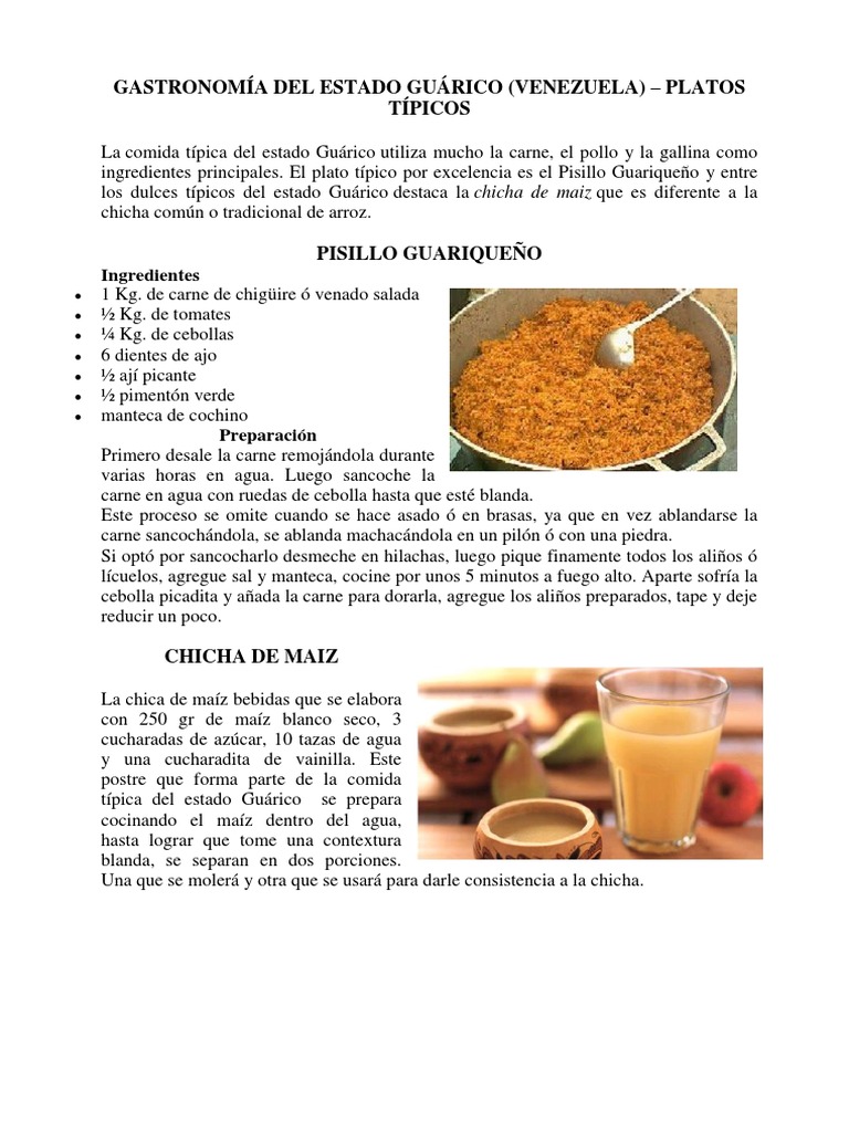 Gastronomía Region Llanera | PDF | Cocina española | Postres
