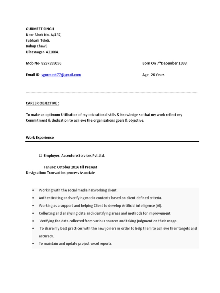 Gurmeet Singh Updated CV 2020 | PDF | Computing | Business