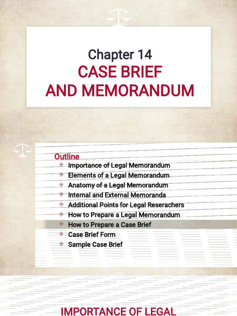 CHAPTER 14 - Legal Memoranda | PDF | Memorandum | Public Law