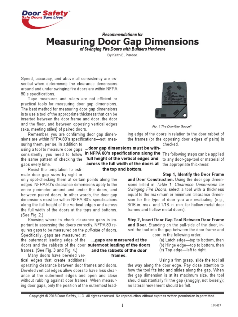 Measuring Door Gaps | PDF | Door | Architectural Elements