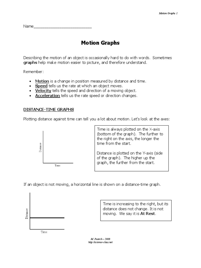 Motion Graphs | PDF