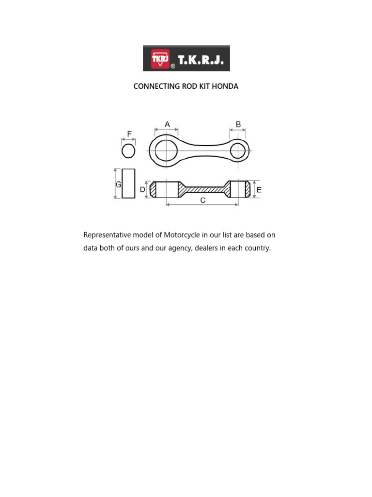 Connecting Rod Kit | PDF | Kinematics | Vehicle Parts