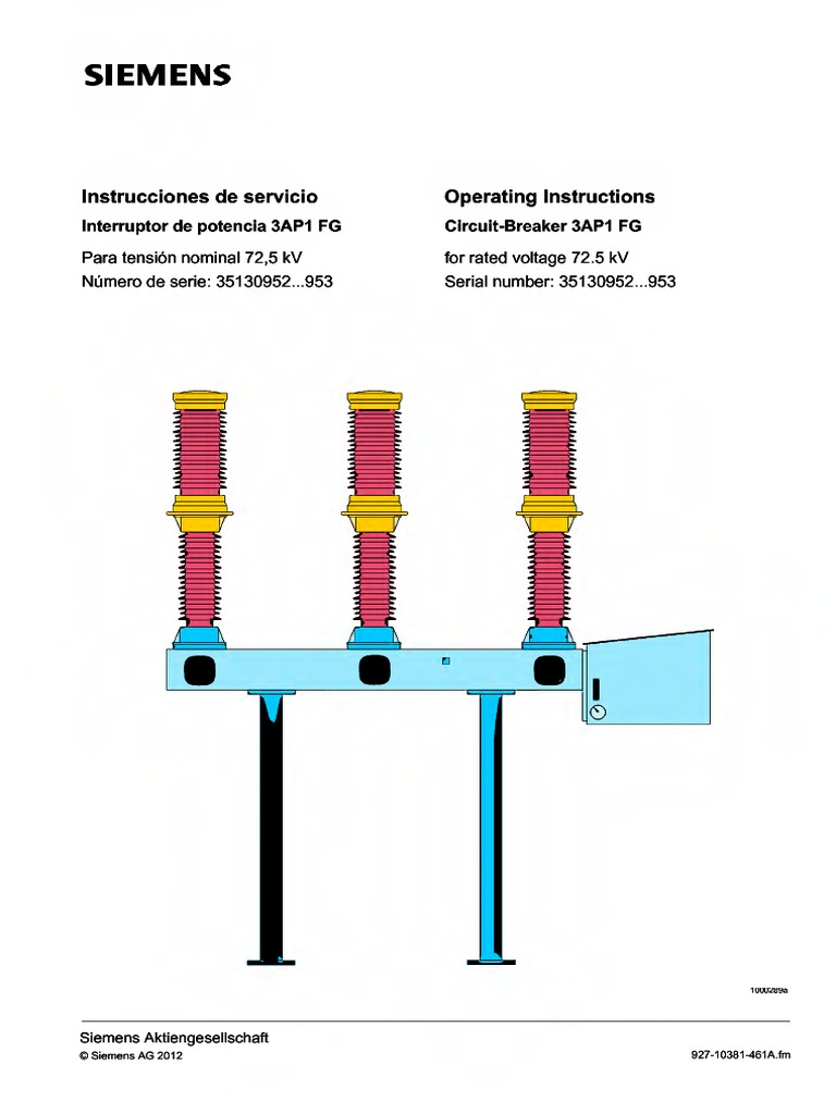 In - Siemens - 3ap1fg 72.5 - 2013 PDF | PDF