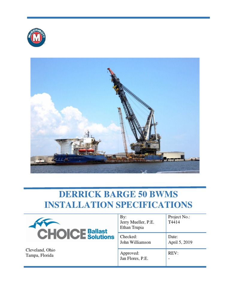 T4414-S1-4-1 Rev - Derrick Barge 50 BWMS Installation Specification ...