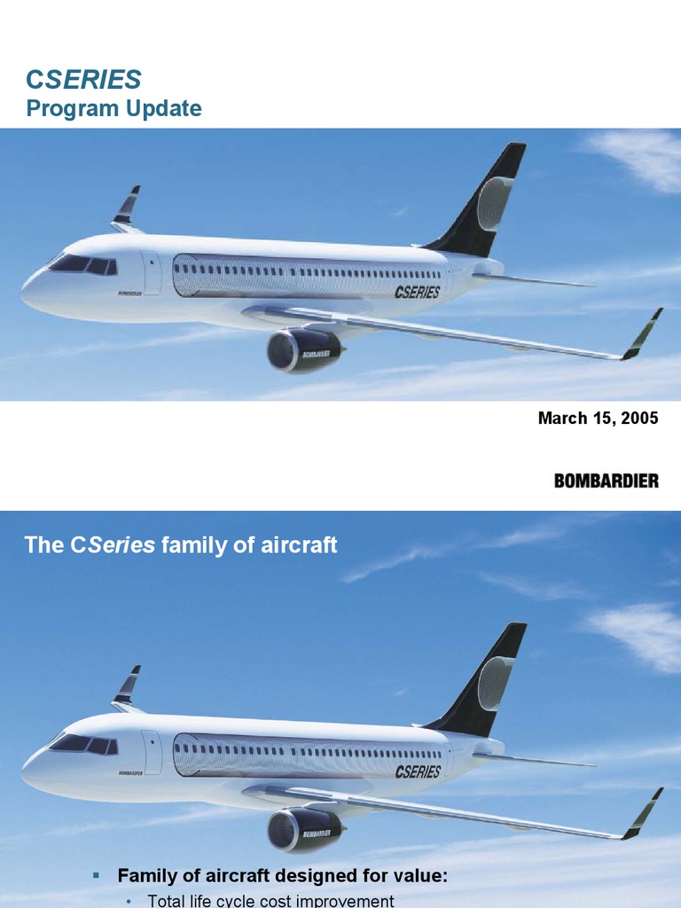 Bombardier - C Series Presentation | PDF | Aeronautics | Industries