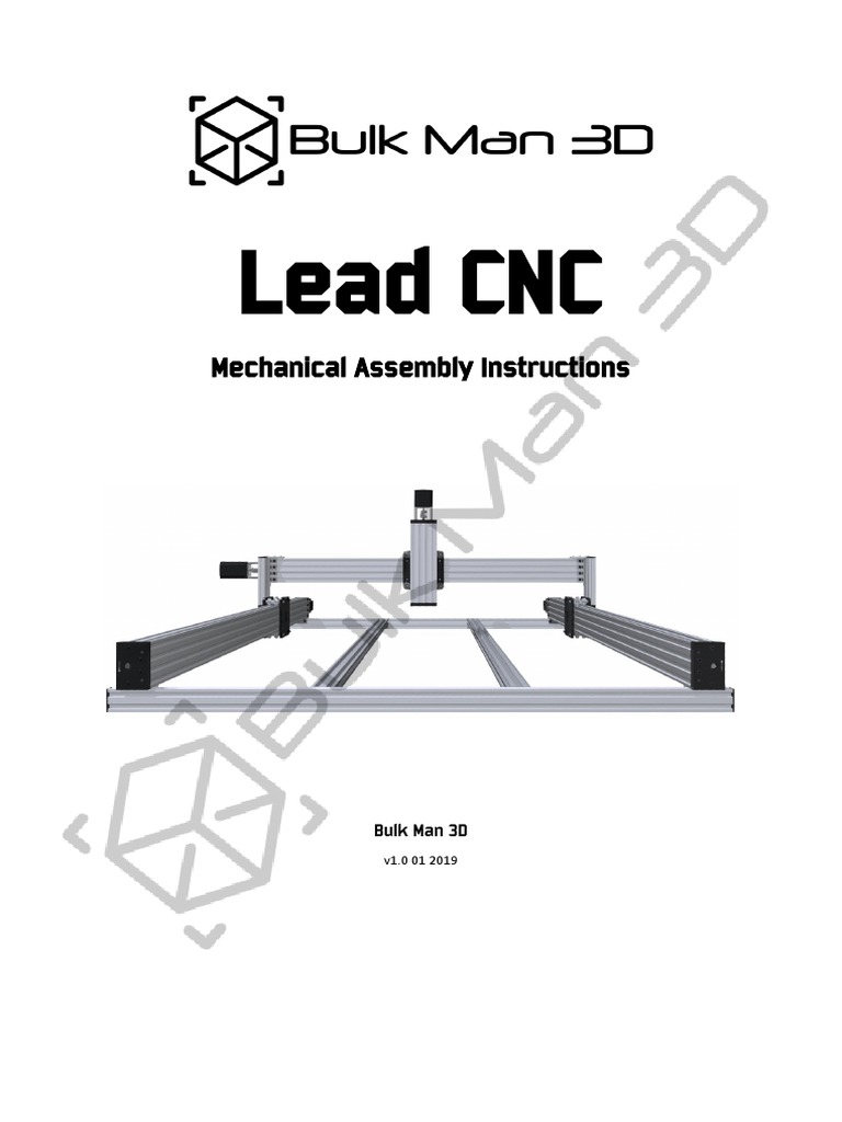 Lead CNC Assembly Instructions v1.0 01 2019 | PDF | Numerical Control ...