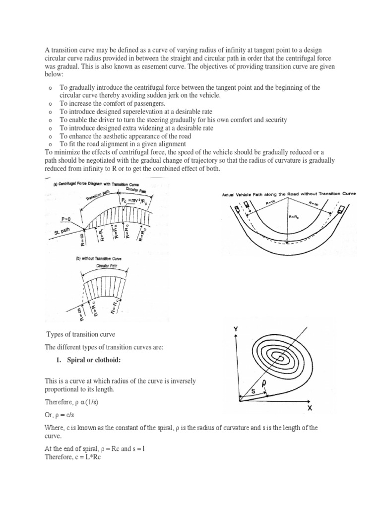 Transition Curve | PDF | Geometry | Classical Mechanics