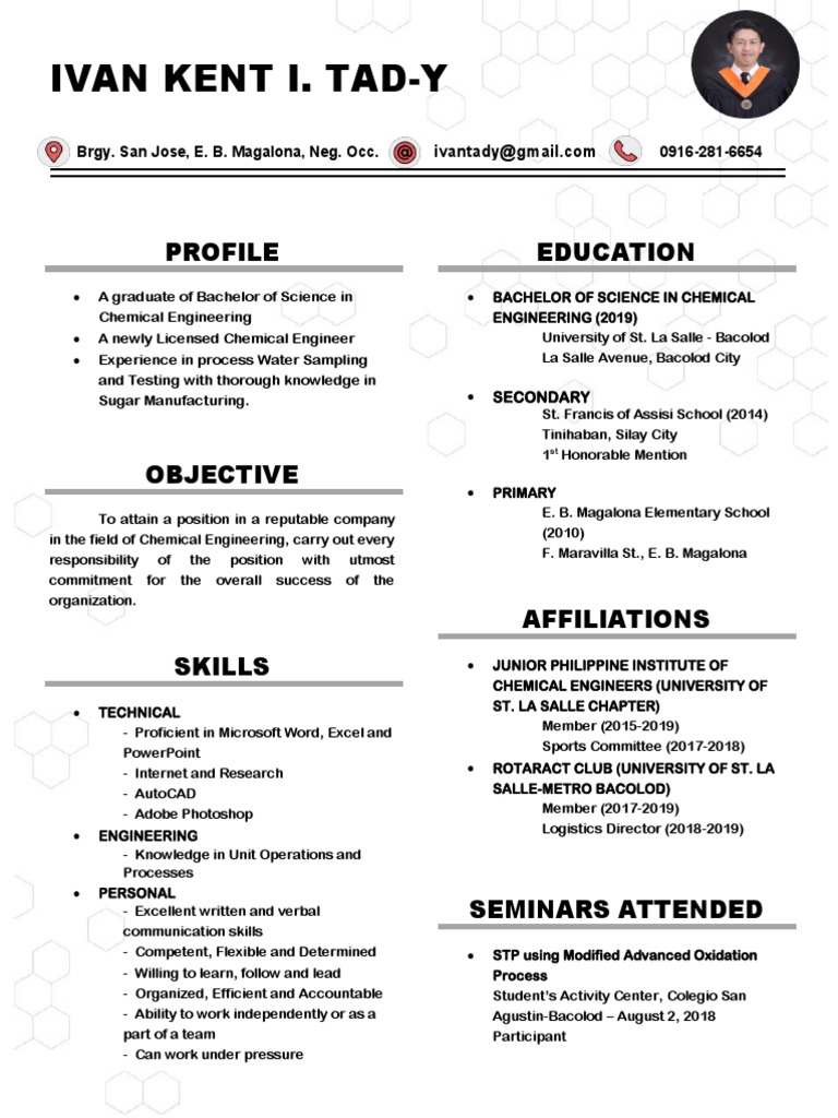 Resume Ivan | PDF | Chemical Engineering | Engineering