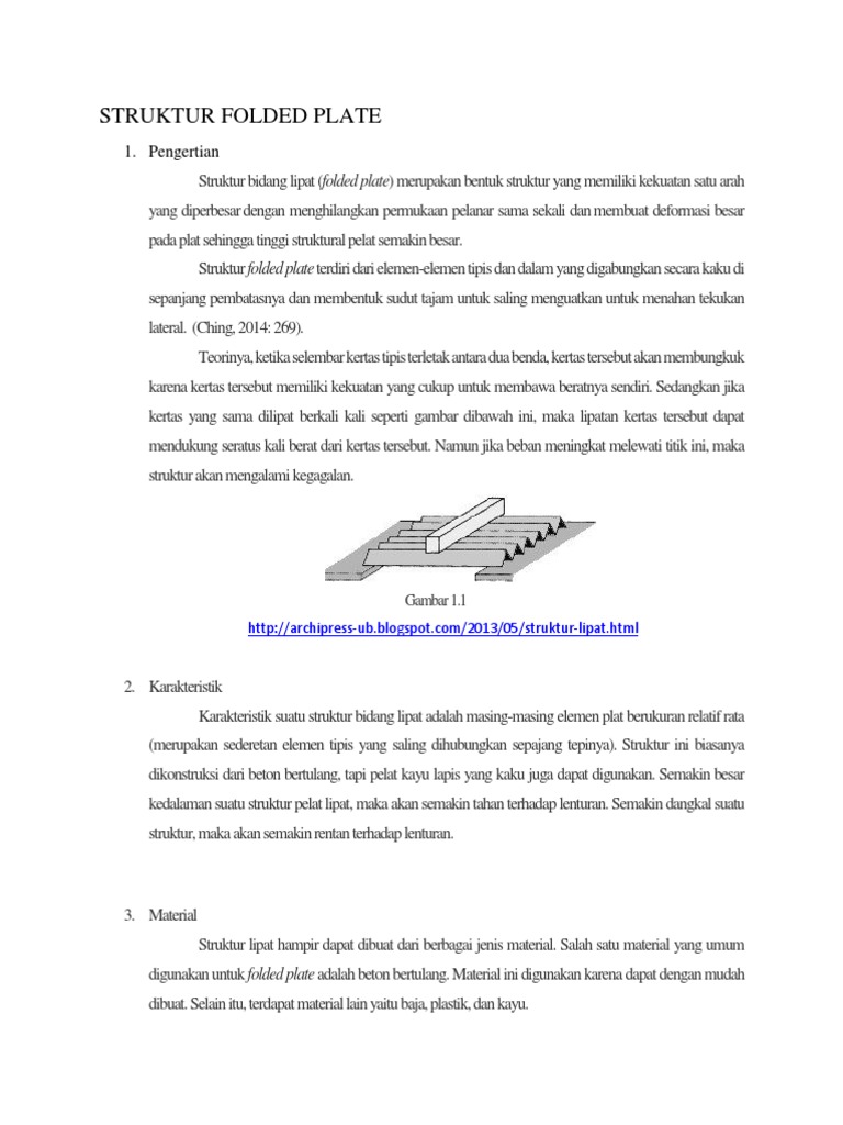 Struktur Folded Plate | PDF