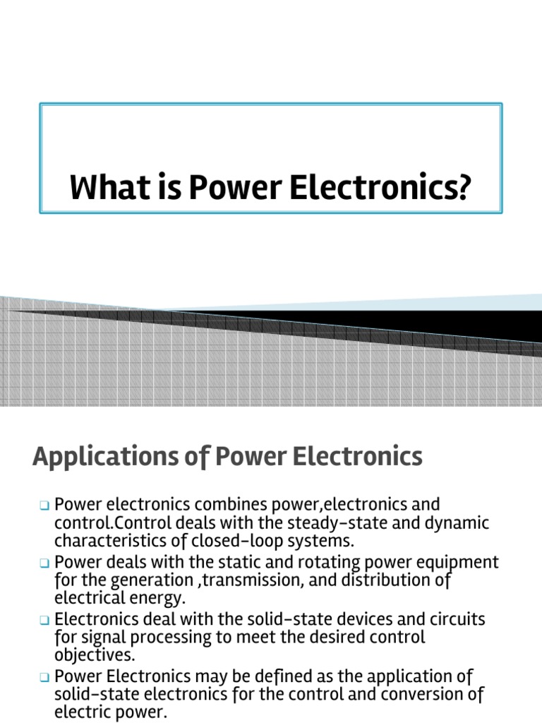 Overview of Power Electronics | PDF | Power Electronics | Power Inverter