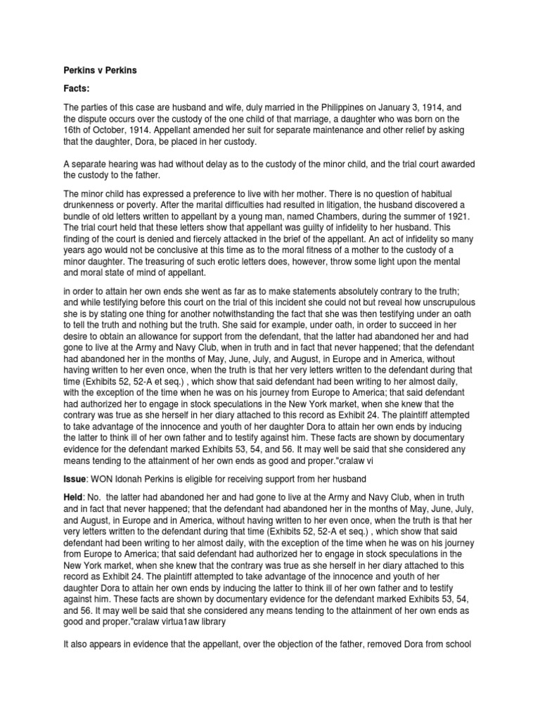 PFR Perkins V Perkins - Lerma V CA | PDF | Judgment (Law) | Complaint