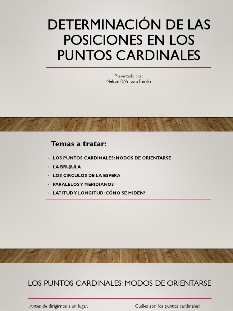 Determinación de Las Posiciones en Los Puntos Cardinales | PDF | Esfera ...