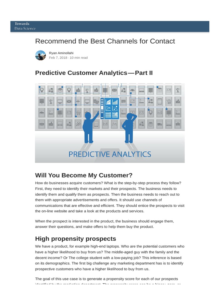 Predictive Customer Analytics - Recommend Best Channels | PDF ...