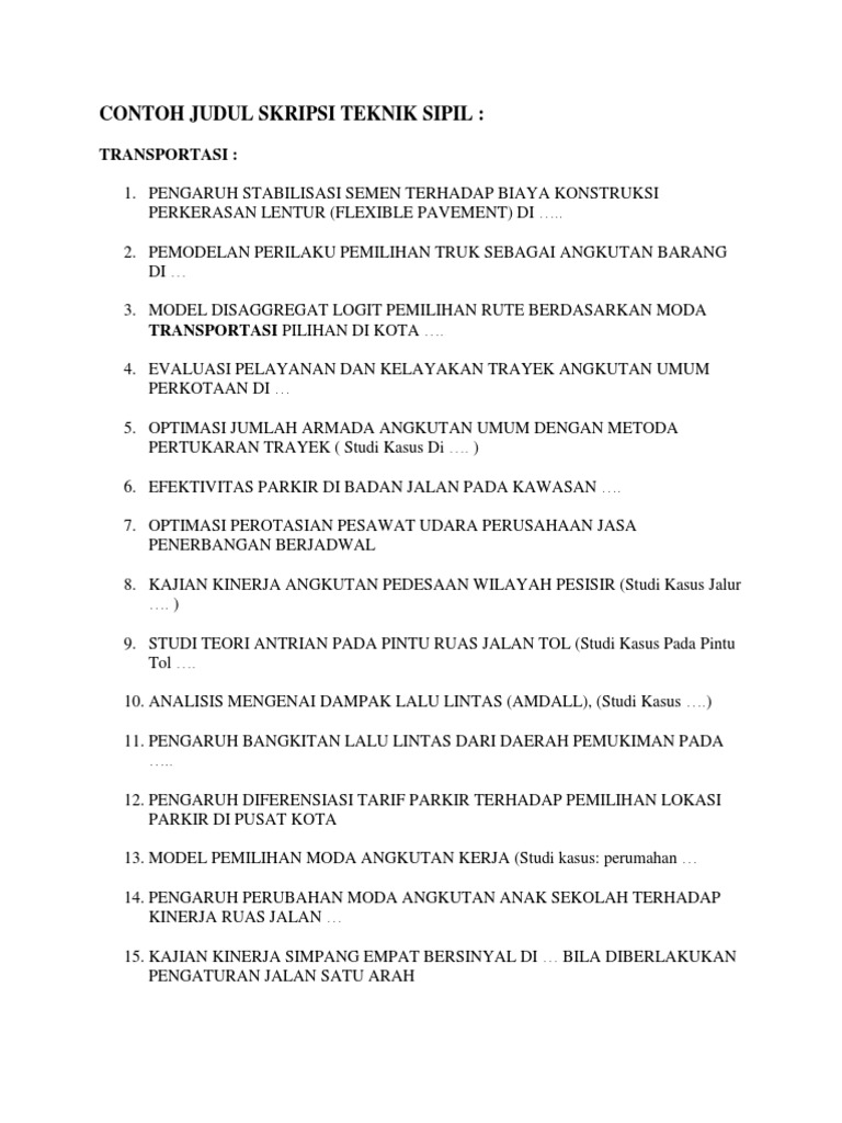 Optimized Titles for Thesis Documents in Civil Engineering and Construction Management | PDF