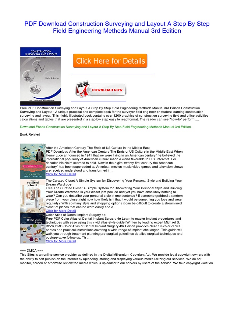 Construction Surveying and Layout A Step by Step Field Engineering ...