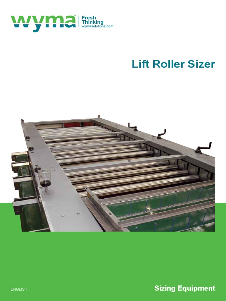 Wyma Lift Roller Sizer May - 2013 | PDF | Bearing (Mechanical ...