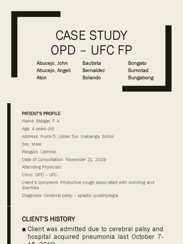 OPD Case Study Summary | PDF | Dehydration | Vomiting