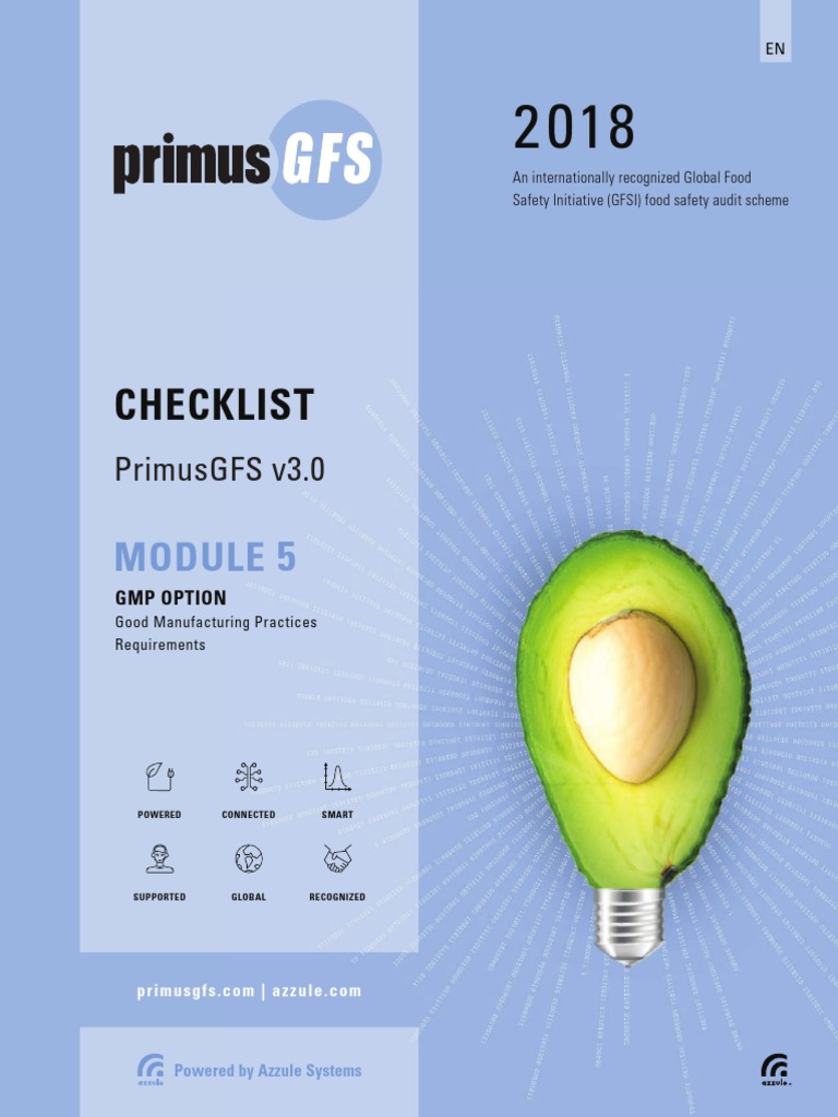 Az PGFS Docs V3 Checklist Mod5 Eng | PDF | Pest Control | Hand Washing