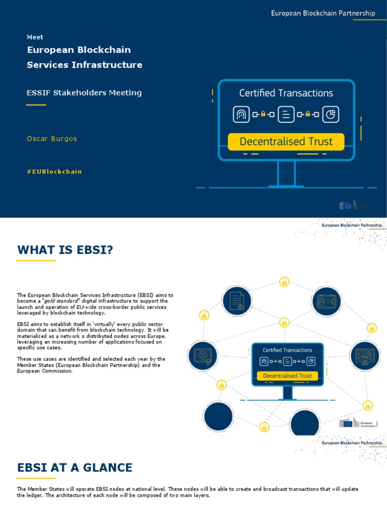 ESSIF Stakeholder Meeting 2 - Ebsi Essif | PDF | Node (Networking) | European Union