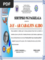 Certificate of Appreciation-Final Template - Tagalog-Edited | PDF