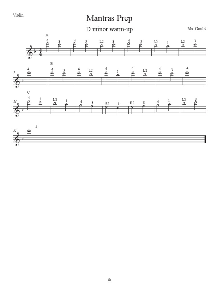 Mantras Prep - Violin | PDF