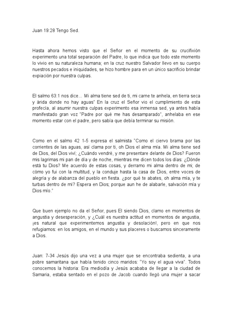 Tengo Sed | PDF | Samaria | Jesús