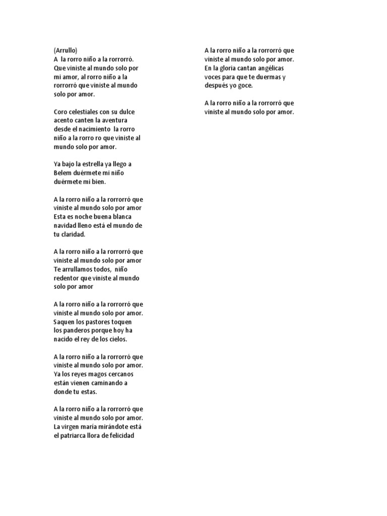 Arrullo Niño Dios Pdf