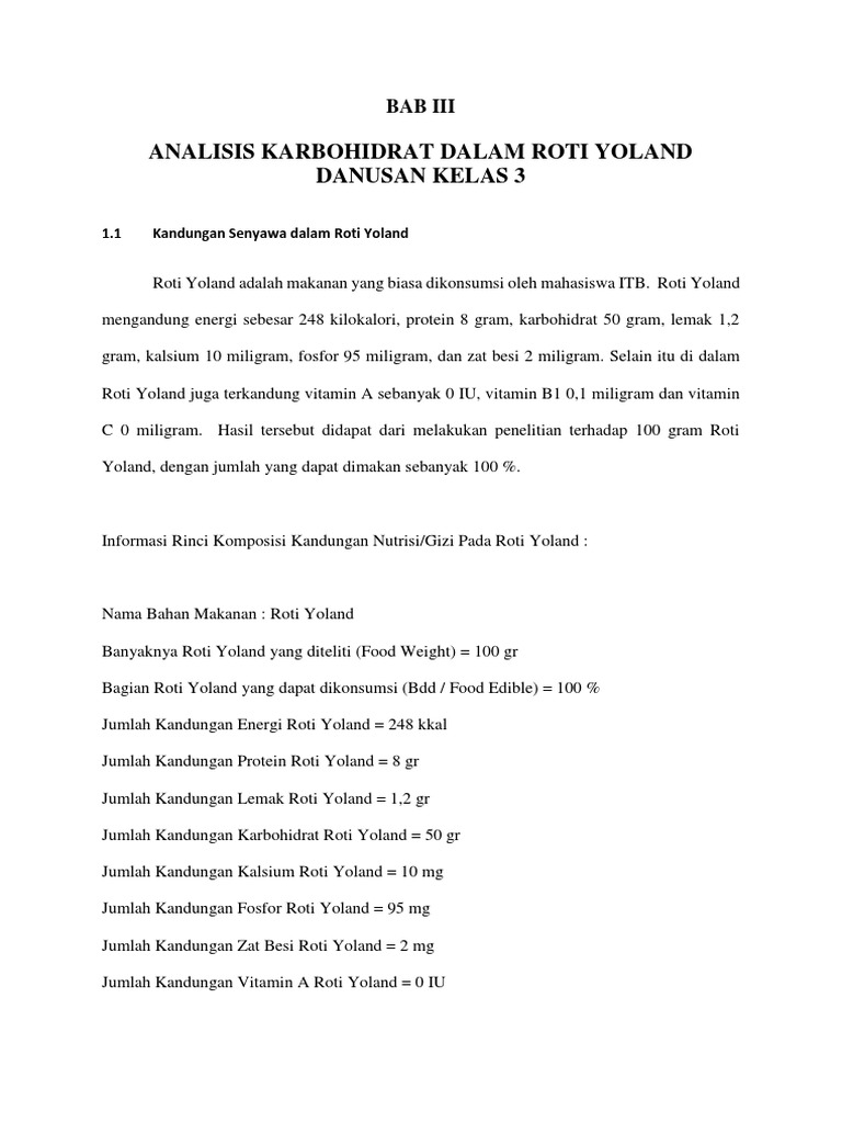 BAB III Roti Yoland | PDF
