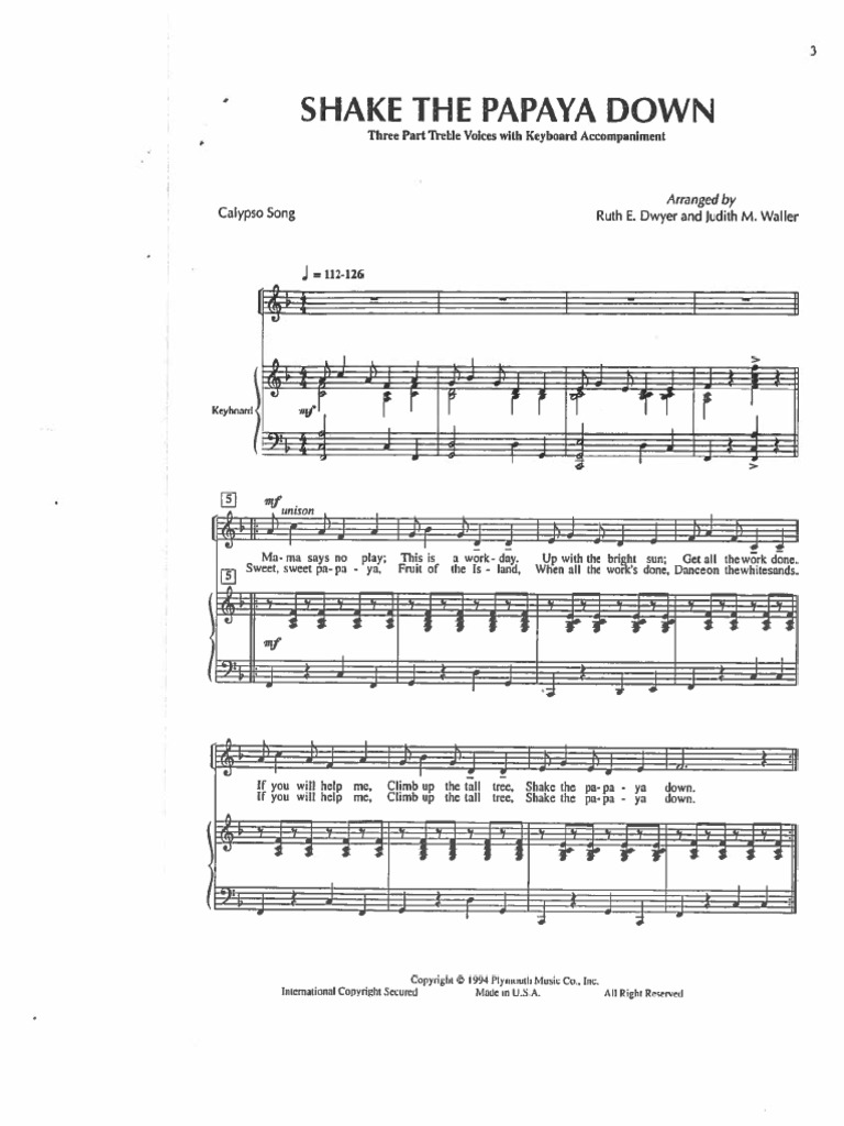 Shake The Papaya Down | PDF