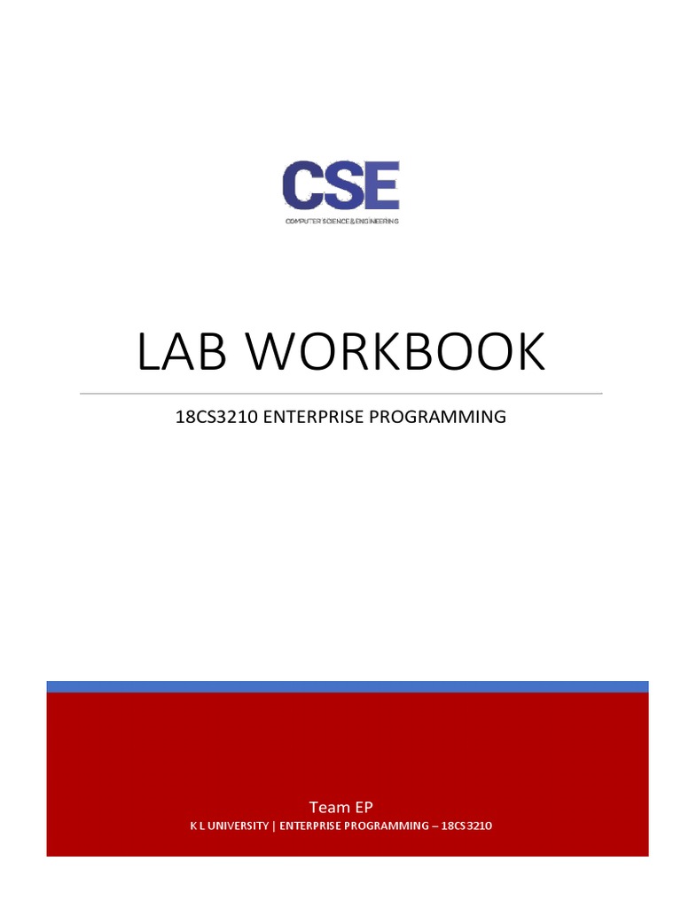 Enterprise Programming LAB Work Book | PDF | Java Server Pages ...