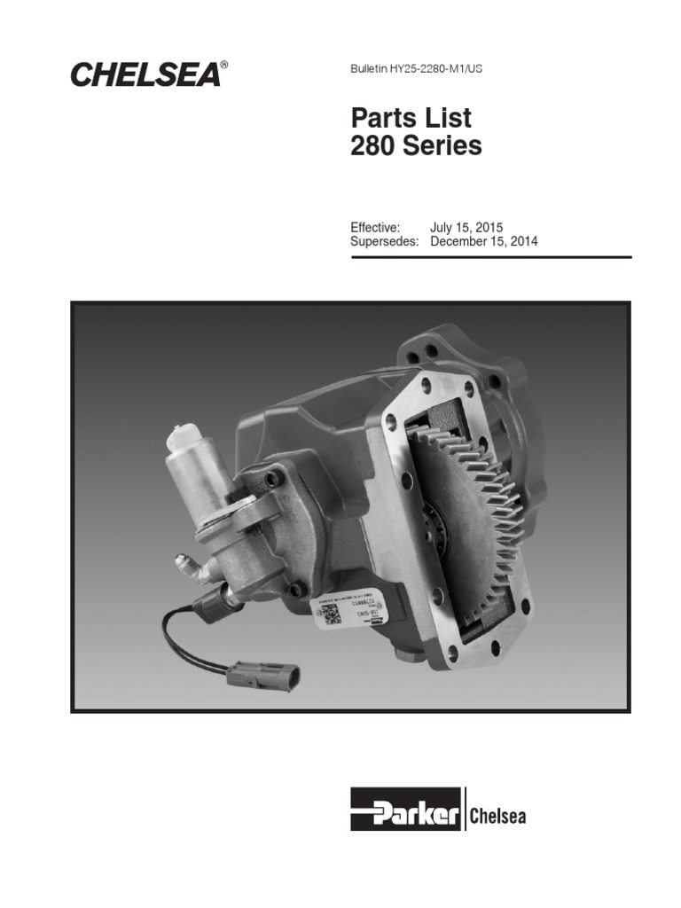 Chelsea 280 Parts Manual | PDF | Clutch | Specification (Technical ...